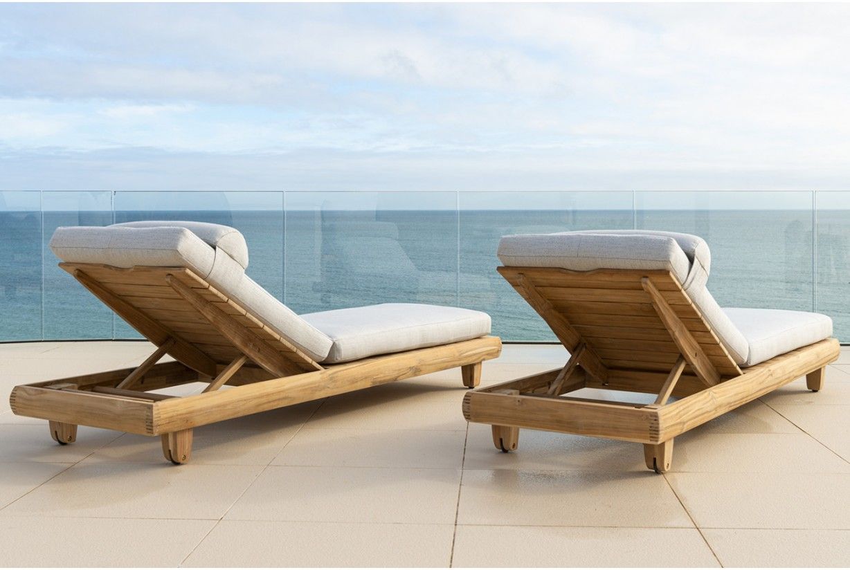 Bain de soleil en teck Sorrento