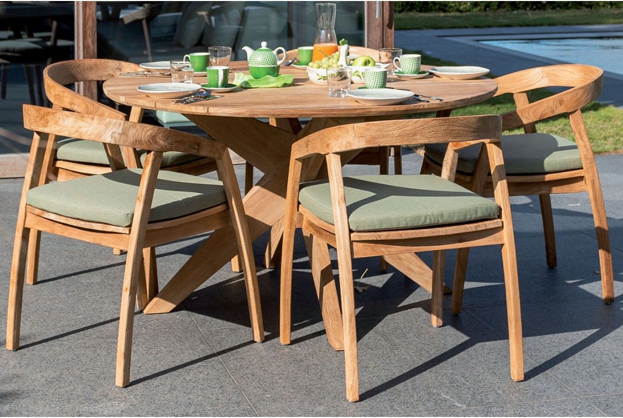 Table ronde en teck design, Java